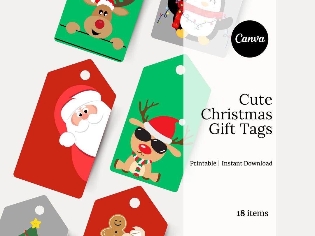 Printable Cute Christmas Personalized Gifts Tags Merry Christmas ...