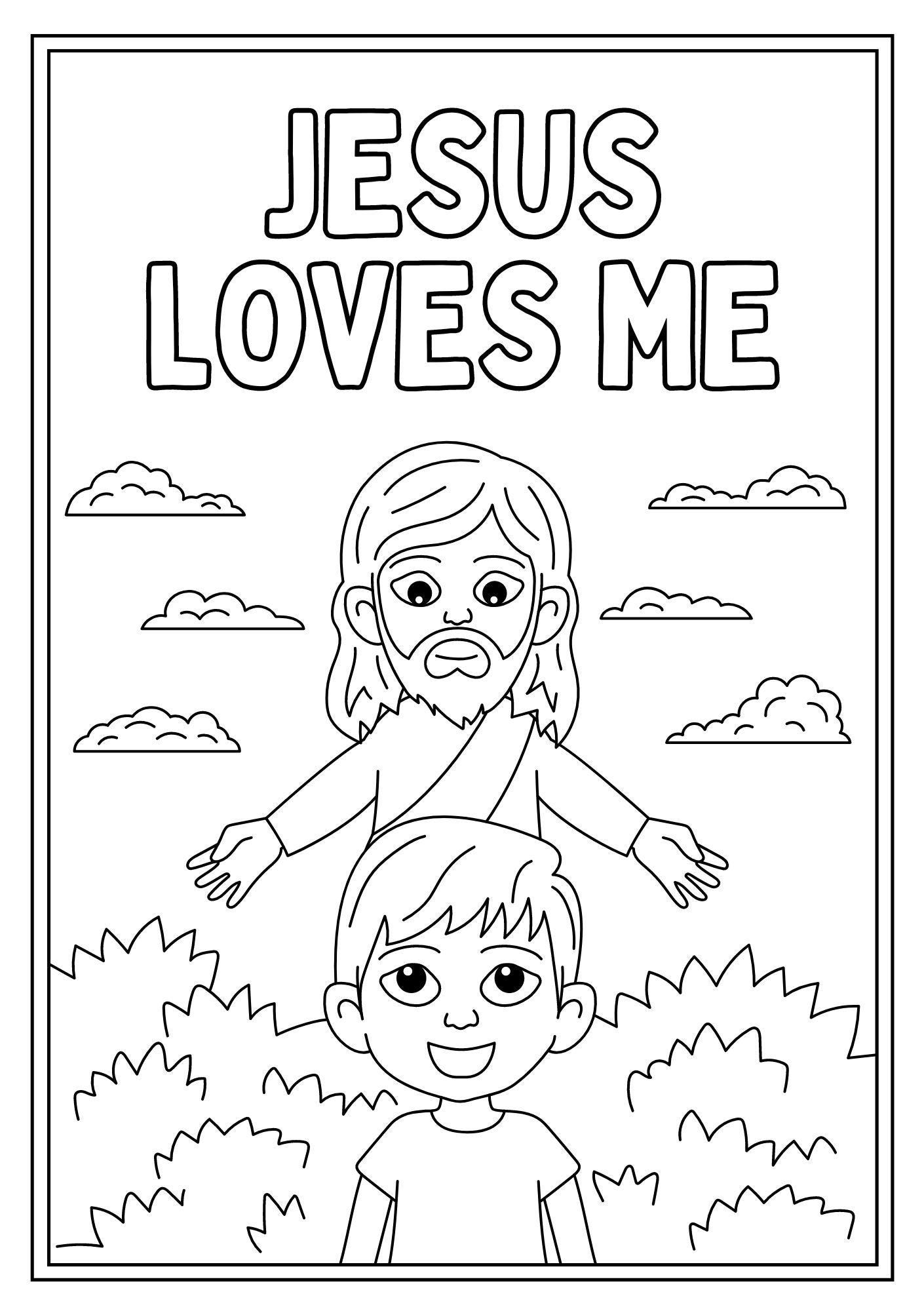 Printable Christian Coloring Page for Kids Homeschool Sunday School ...