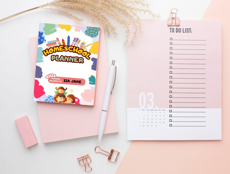 Editable Homeschool Planner Printable Bundle Template Lesson Plan Pages ...