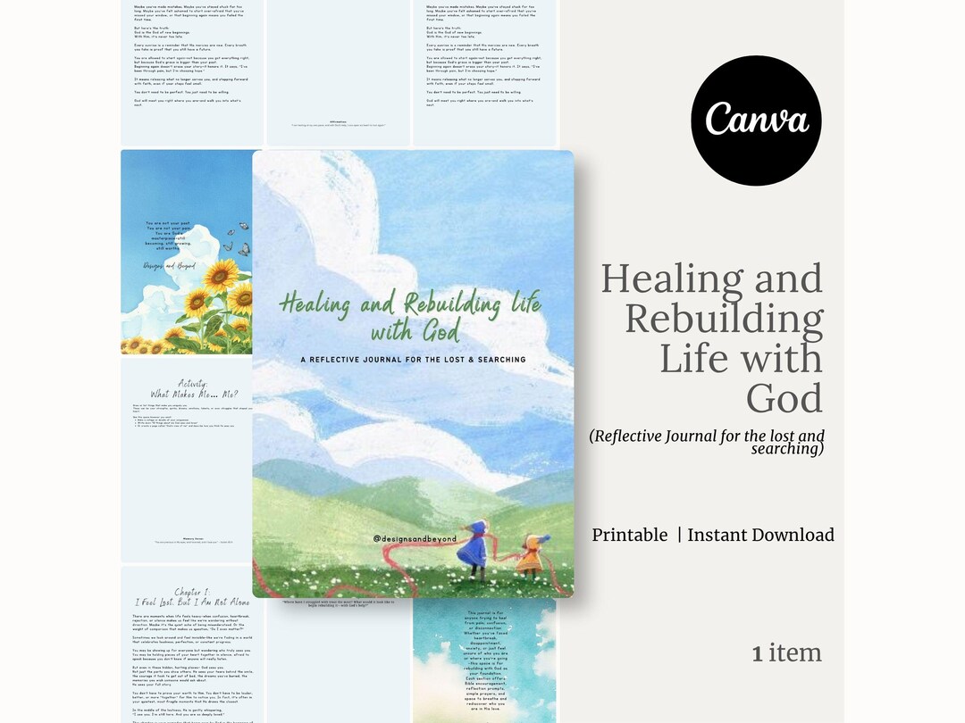 Printable Faith Journal | Bible Verse Healing Journal | Digital Prayer ...