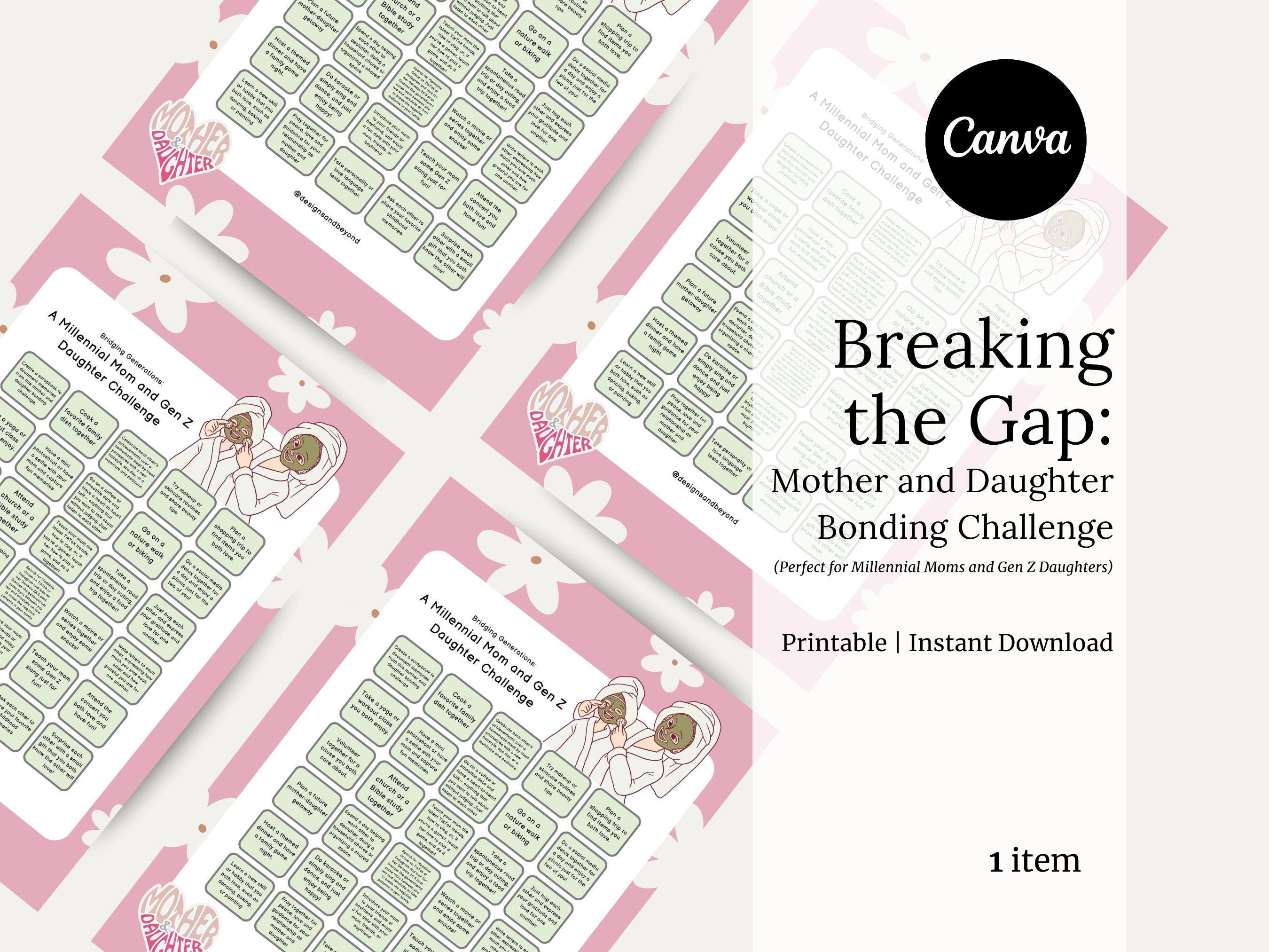 Printable Mother and Daughter Checklist Challenge Mothers Day Praying ...