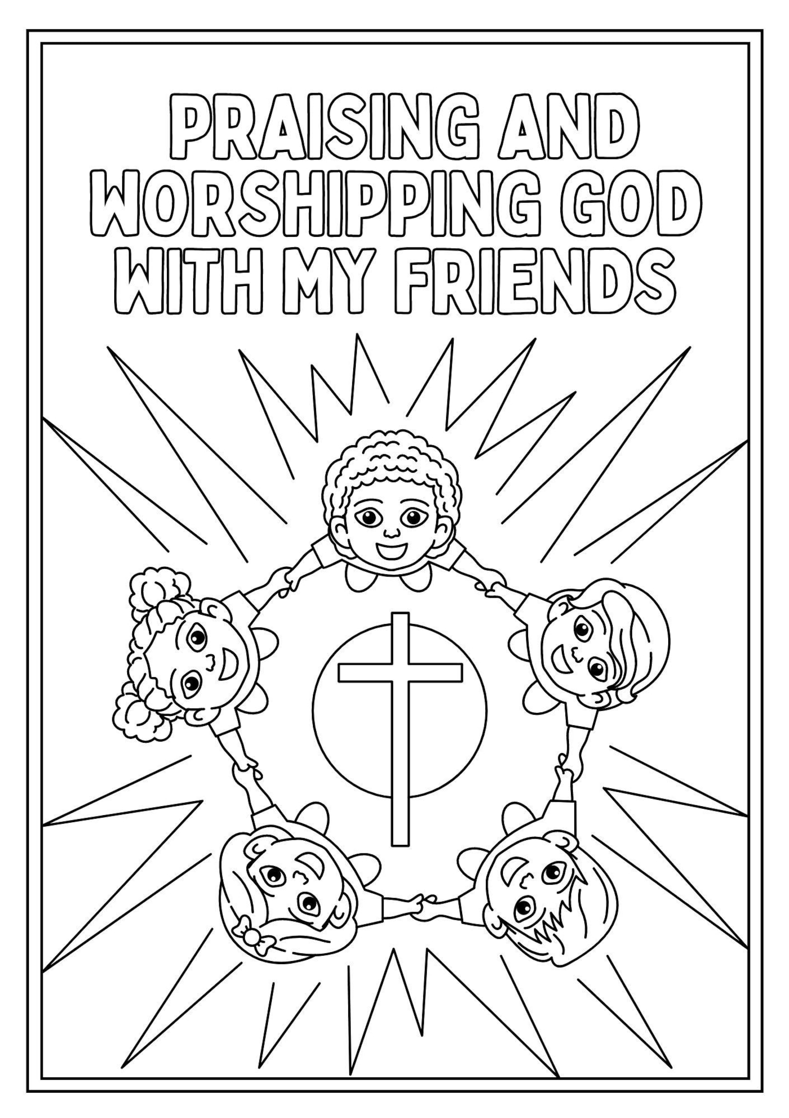 Printable Christian Coloring Page for Kids Homeschool Sunday School ...