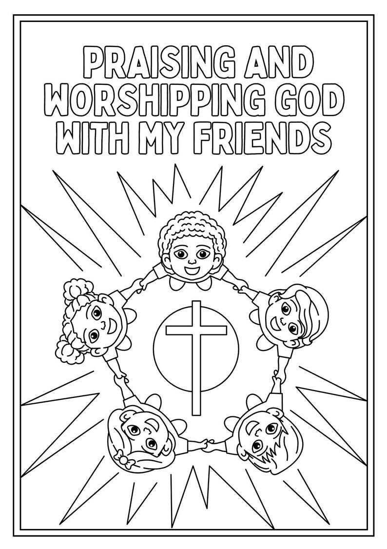 Printable Christian Coloring Page for Kids Homeschool Sunday School ...