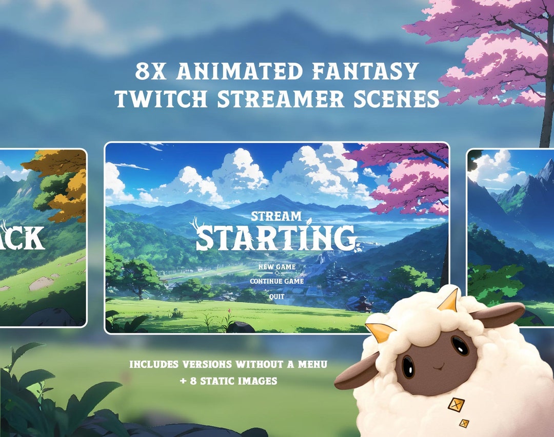 Twitch Screen Overlays Palworld Style Anime Twitch Screens Colourful ...