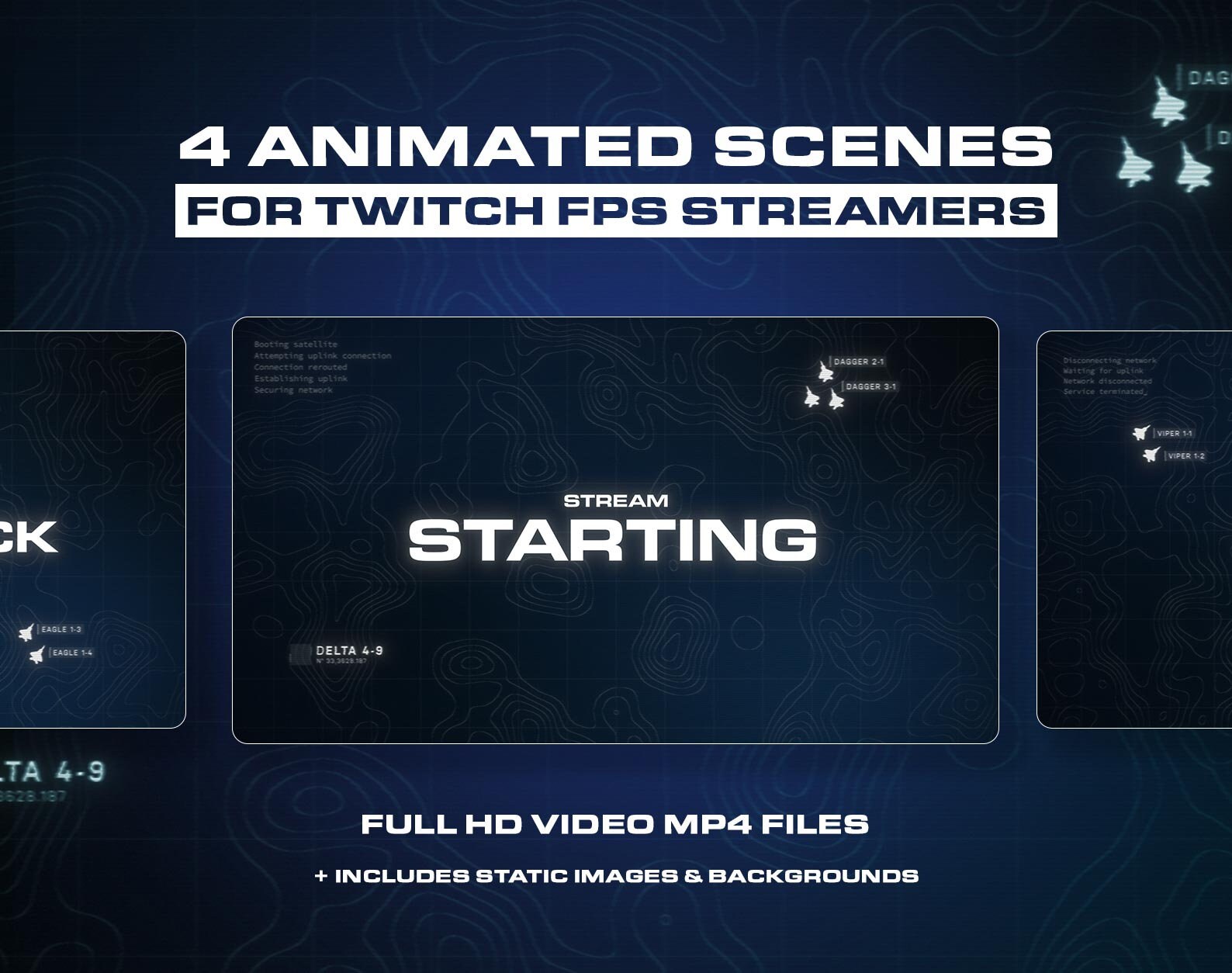 Animated Twitch Overlays | FPS Stream Screens | Stream Overlays | First ...