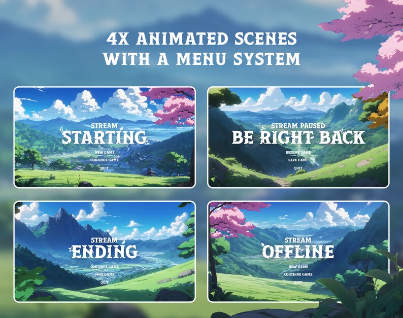 Twitch Screen Overlays Palworld - Style | Anime Twitch Screens ...