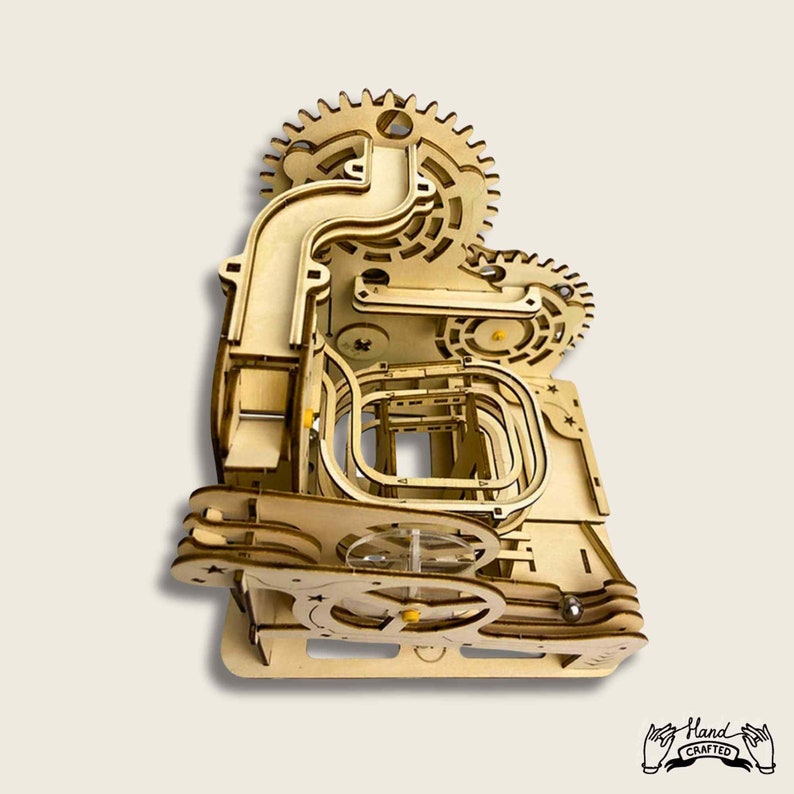 Marble Run Maze Wooden 3D Puzzle, Assembly Mechanical Marble Maze Kids ...