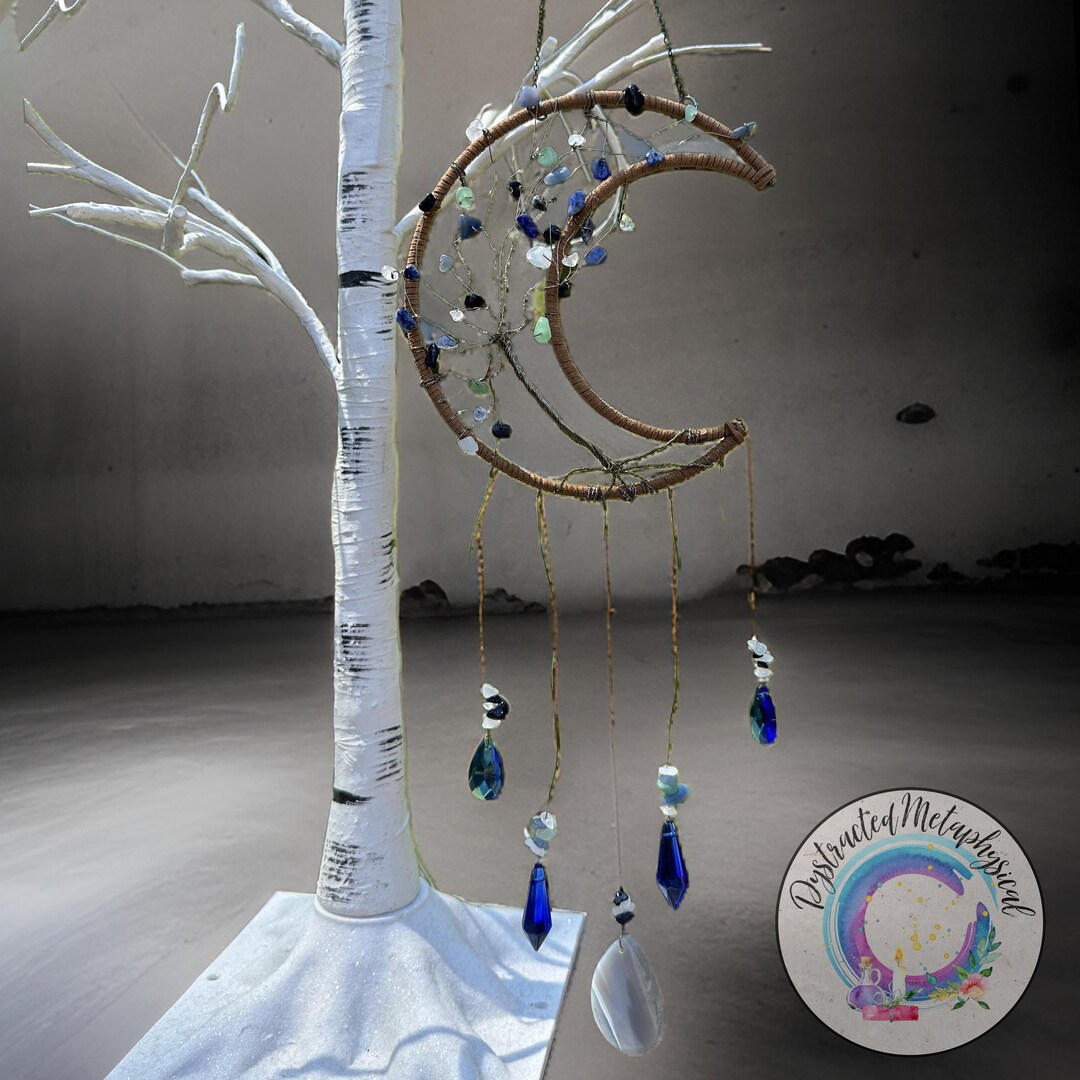 Tree of Life Moon-shaped Sun-catcher - Etsy