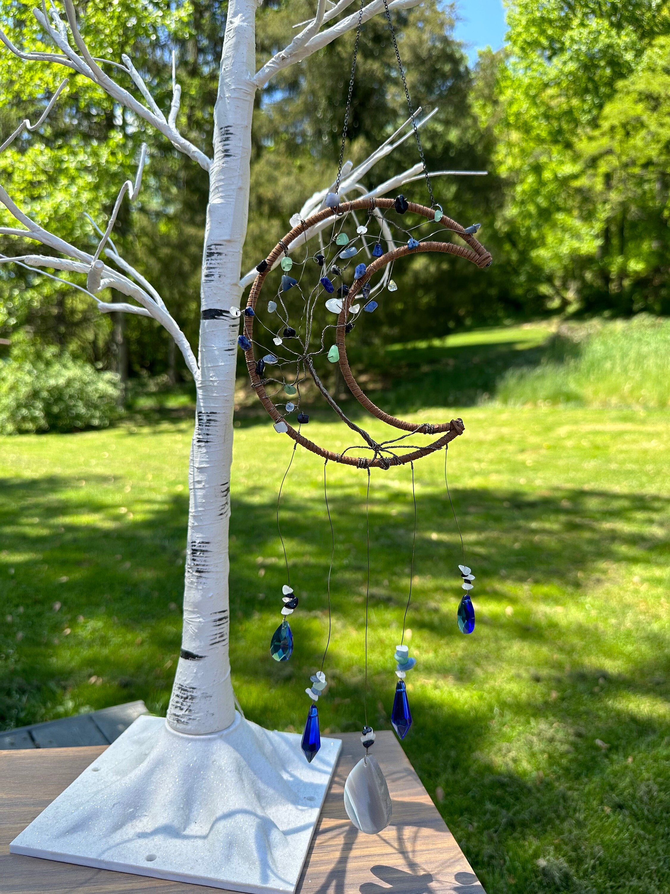Tree of Life Moon-shaped Sun-catcher - Etsy