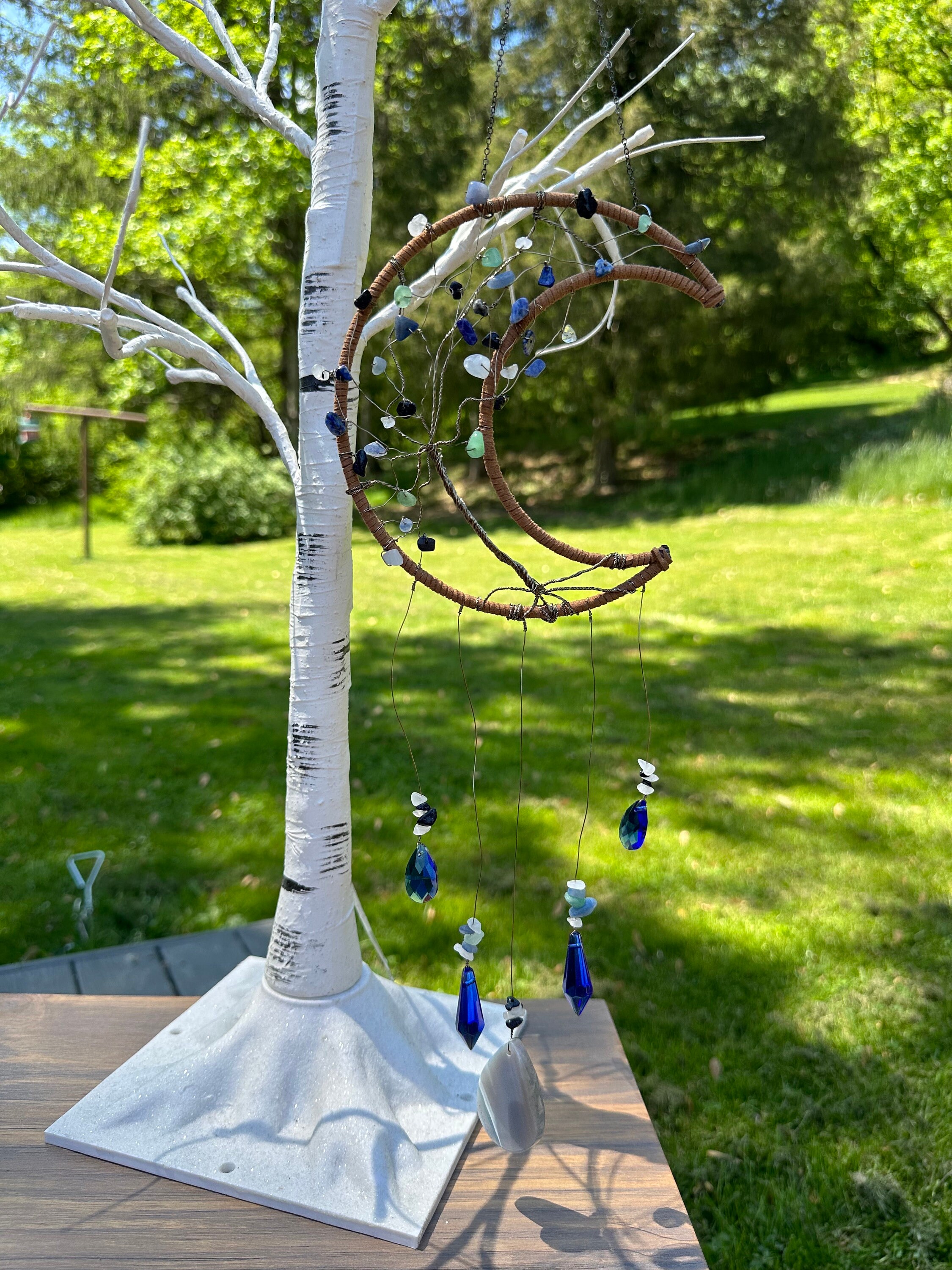 Tree of Life Moon-shaped Sun-catcher - Etsy
