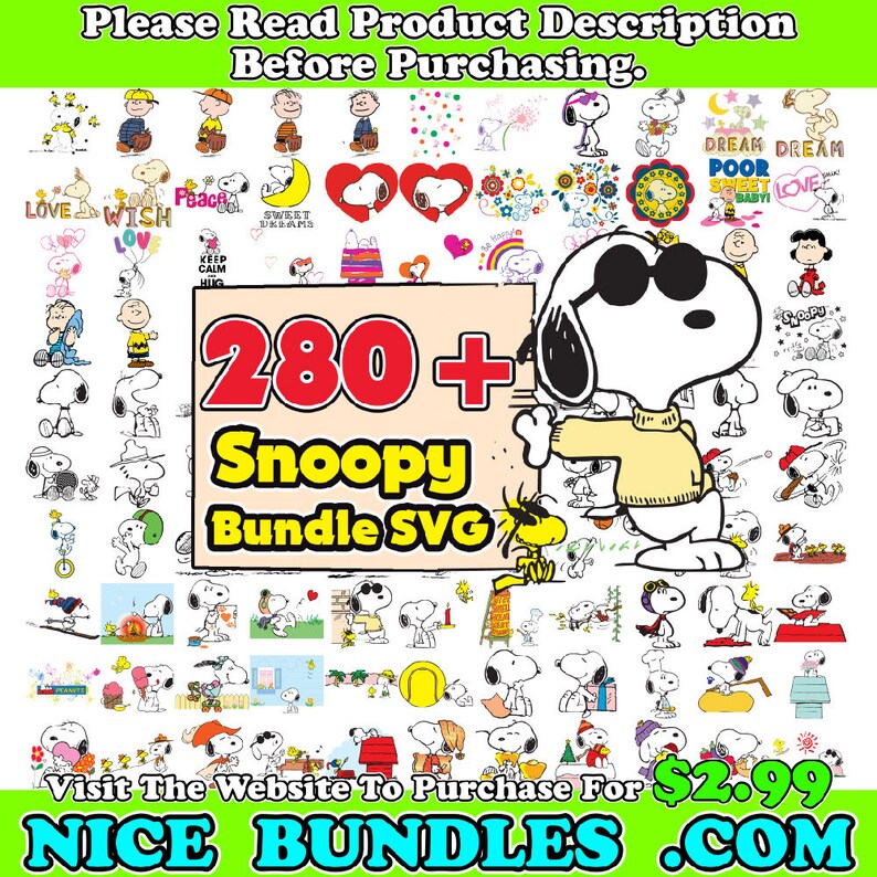 Mega Snoopy Svg, Snoopy Bundle Svg, Charlie Brown Svg, Snoopy Clipart ...