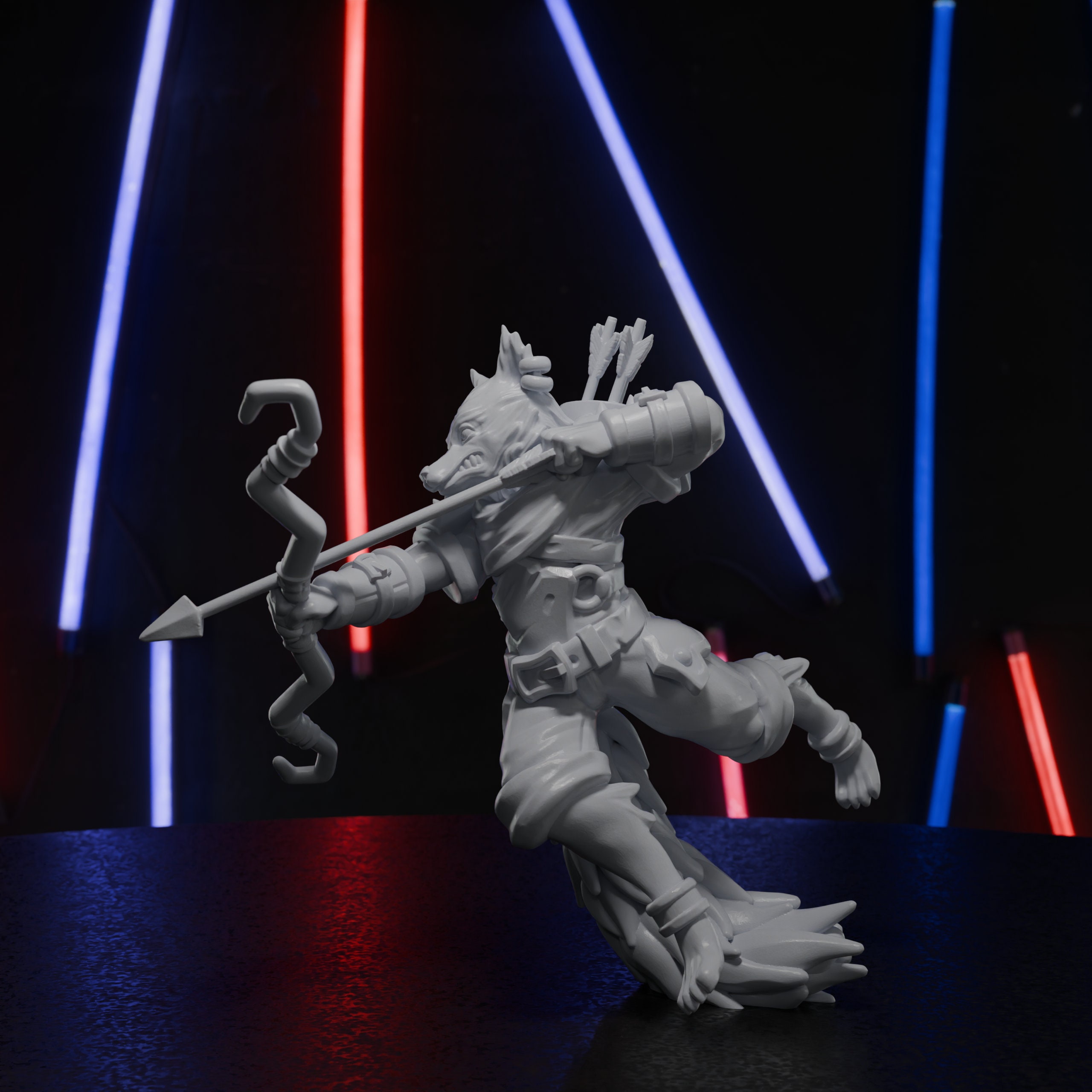 Dnd Werewolf Hunter - RPG Tabletop Archer Hero Mini! - Etsy