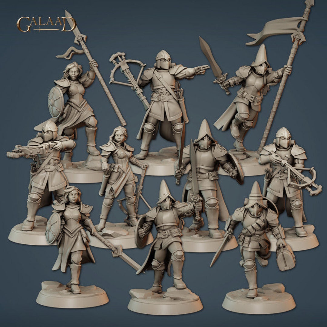 Dnd Vanguard Soldiers Pack - RPG Tabletop War Hero Minis! - Etsy