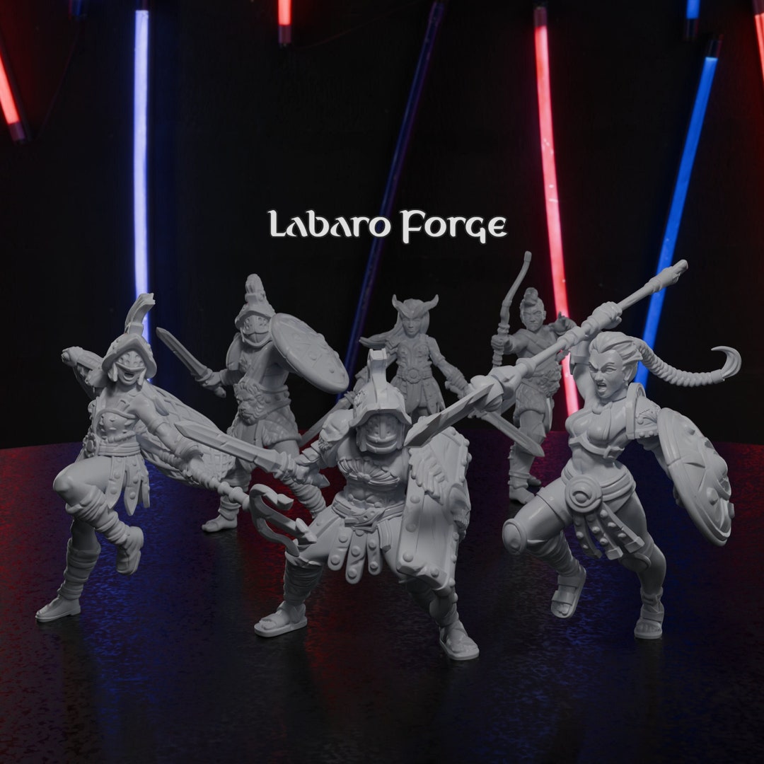 Dnd Gladiator Pack RPG Tabletop Figther Minis - Etsy