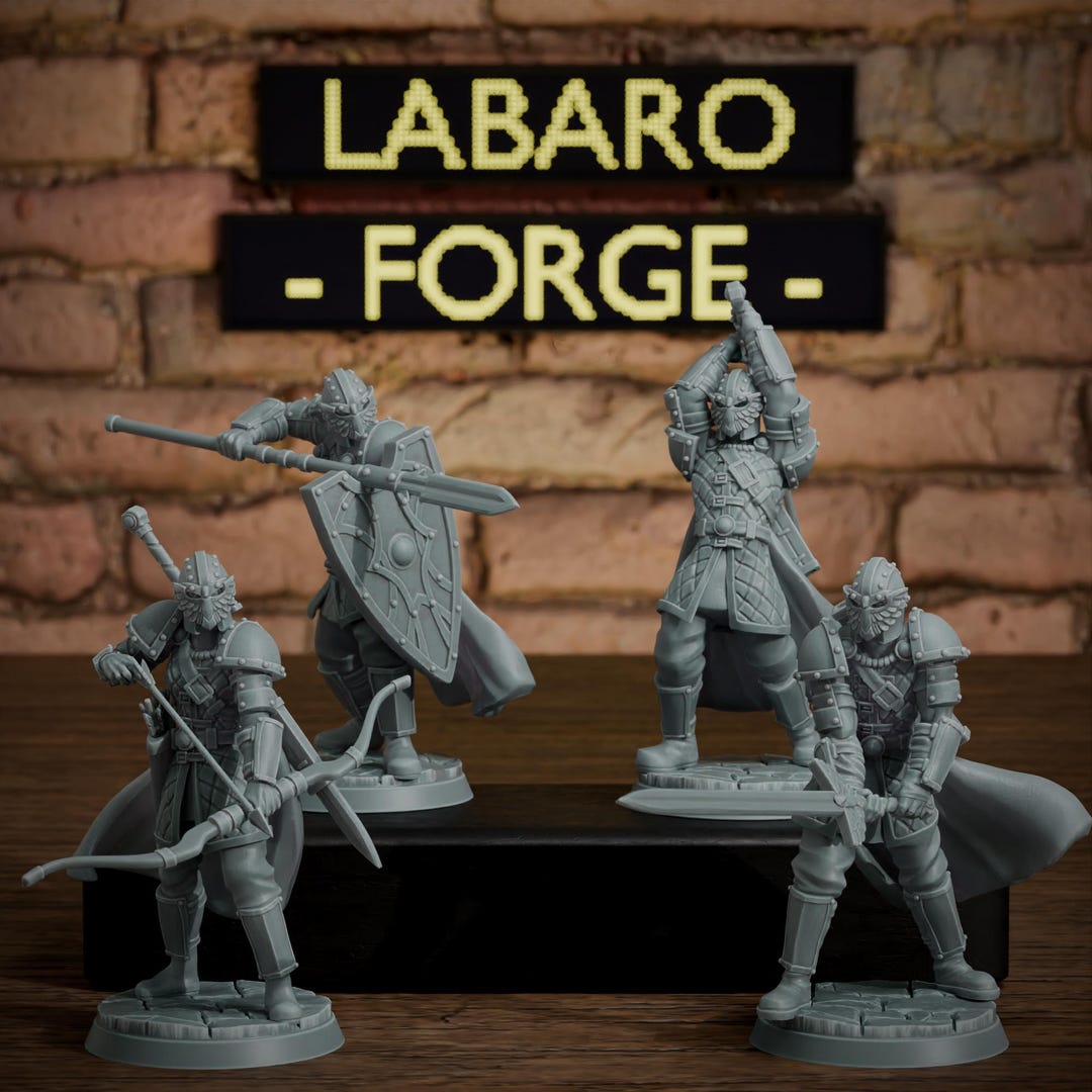 Dnd Elite Guard Pack - RPG Tabletop Soldier Miniature! - Etsy