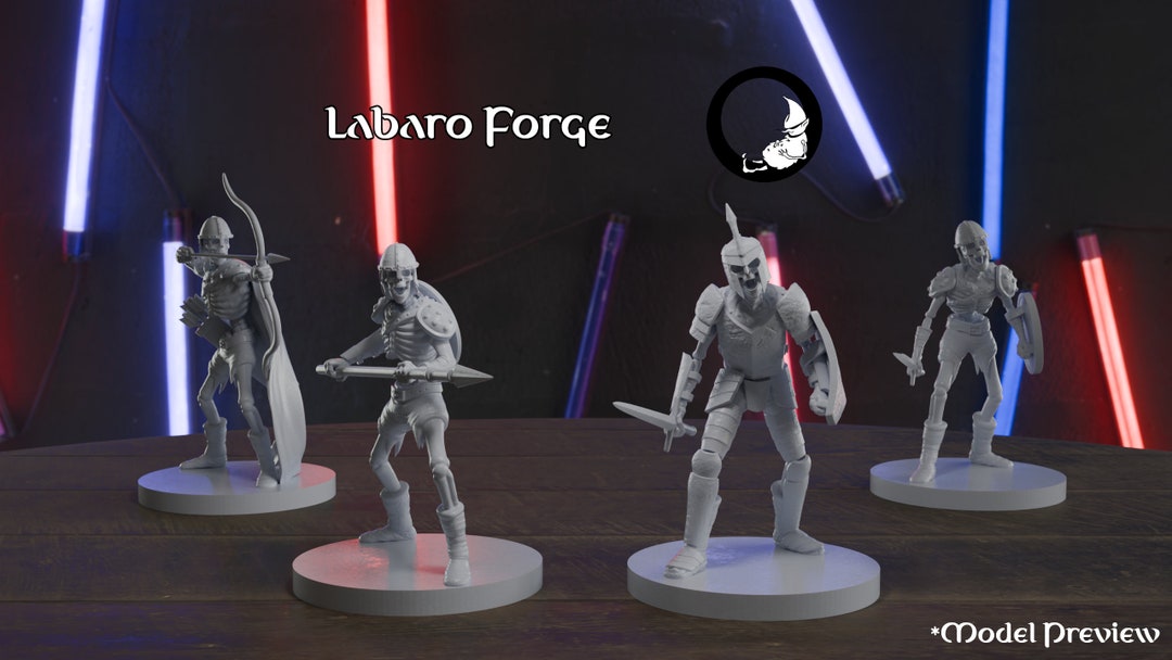 D&D Skeleton Pack. Skeleton Minis Enemy Pack - Etsy