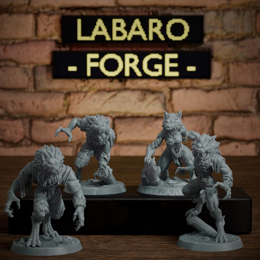 Dnd Werewolf Pack - RPG Tabletop Monster Minis! - Etsy