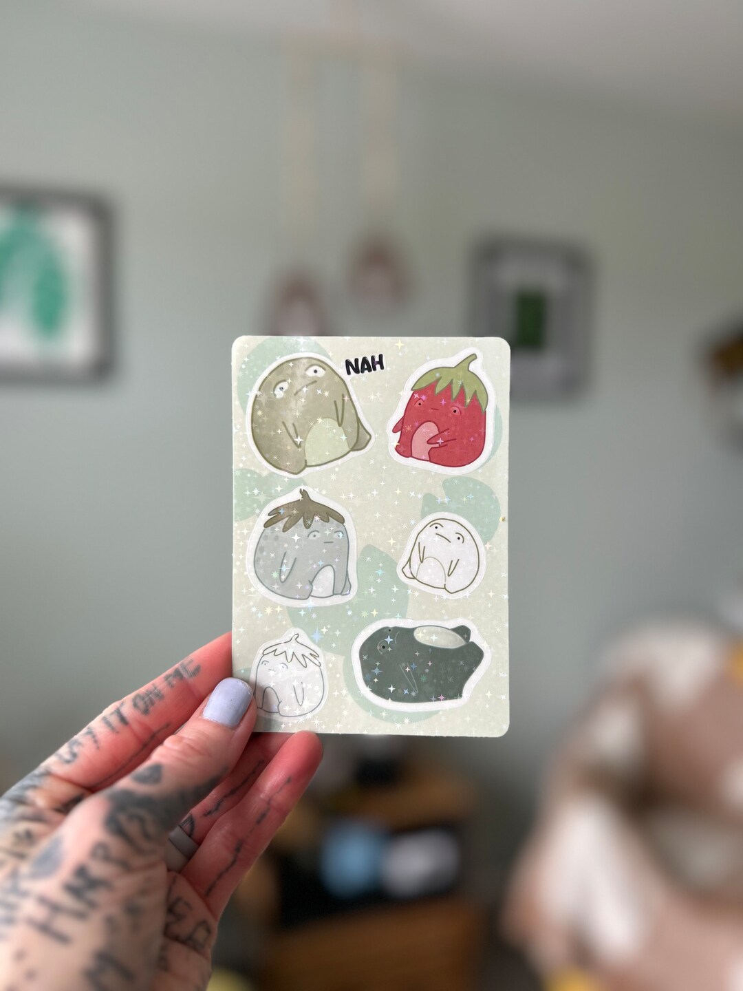 Moody Toad Stickers: Glossy or Holographic Planner Decals - Etsy