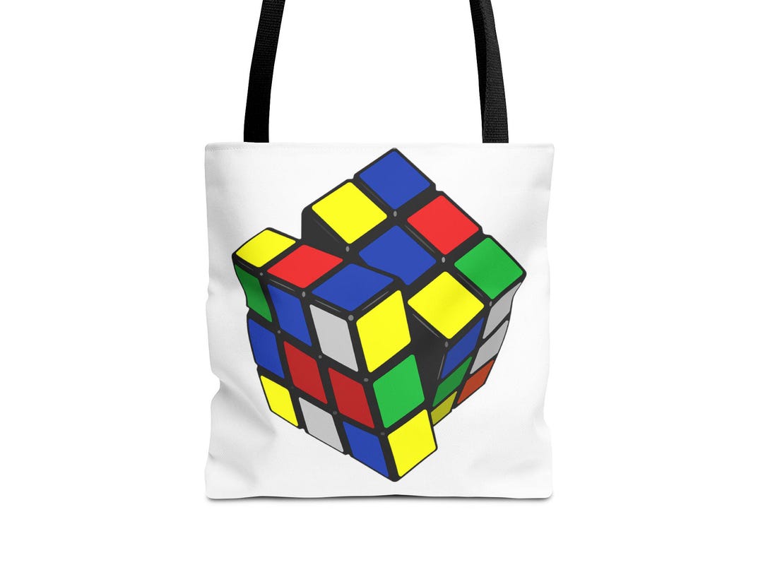 Rubik's Cube Tote Bag , Gift for Him Puzzle Design Tote Bag, Gift for ...