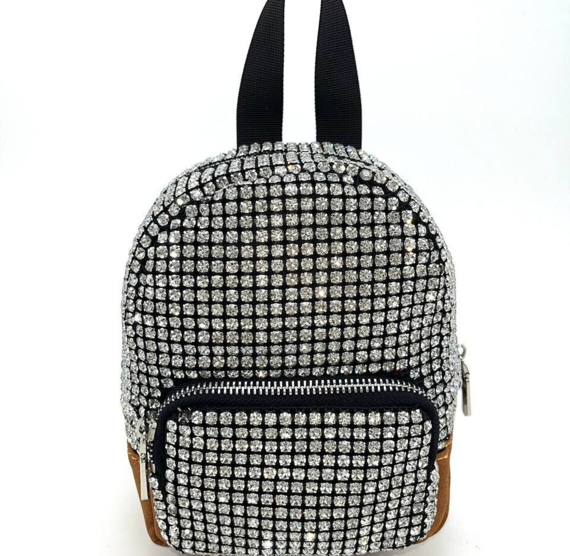 Luxury Diamond Stone Detailed Backpack, Sparkly Shoulder Bag for Women ...