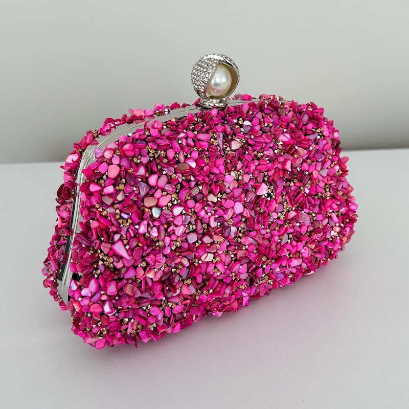 Pink Evening Bag - Etsy