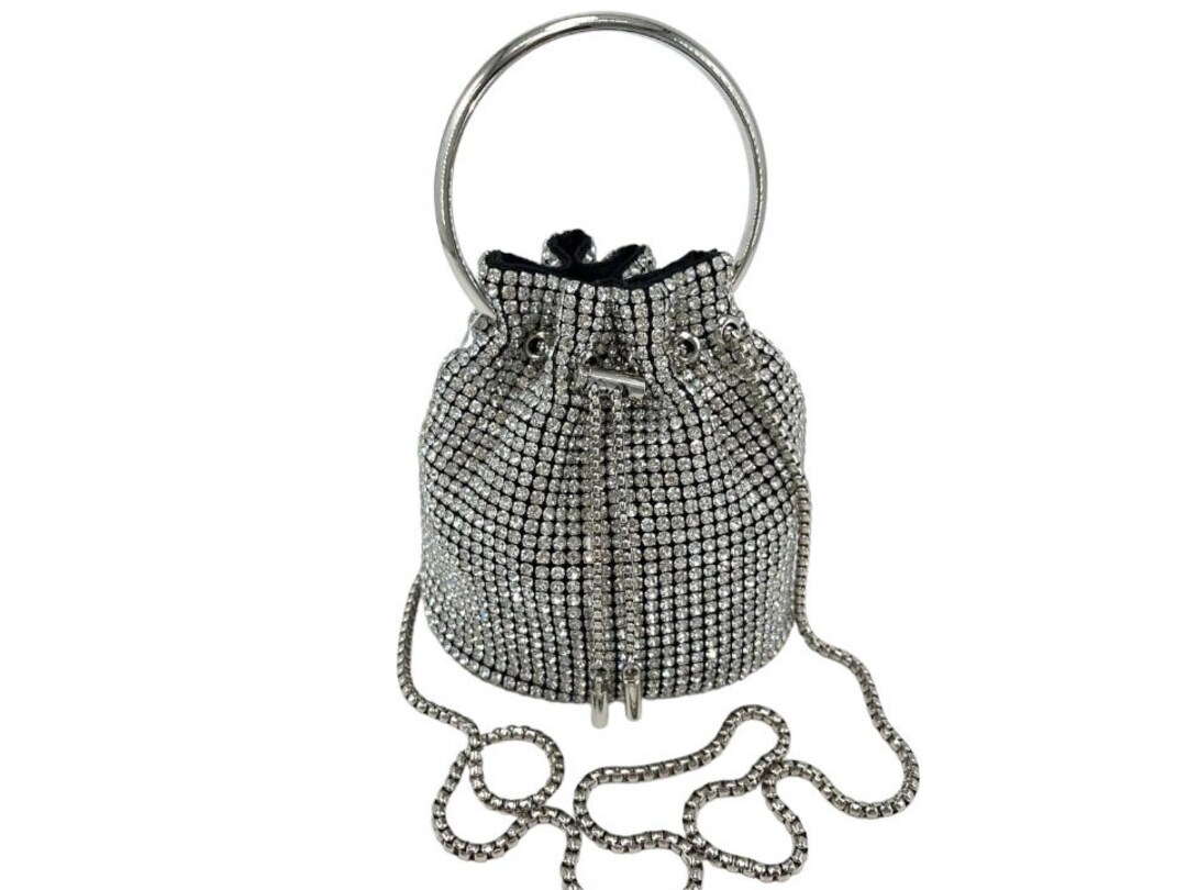 Silver Stone Detailed Bag for Weddings and Special Occasions, Evening ...