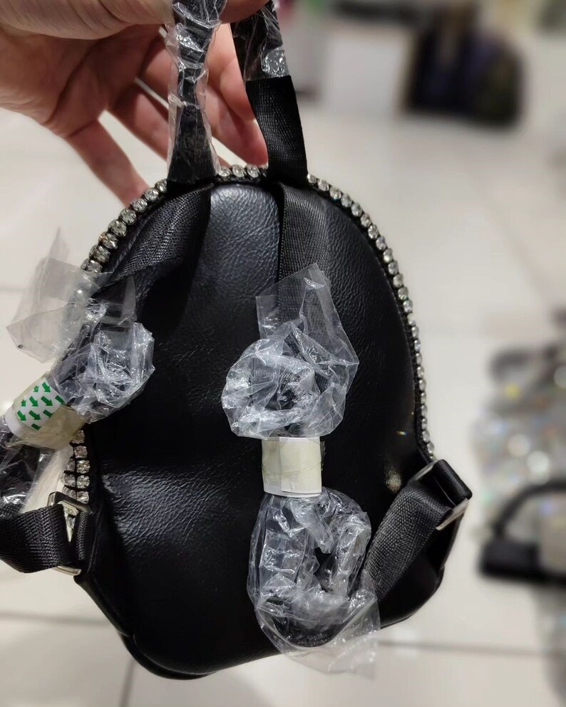 Luxury Diamond Stone Detailed Backpack, Sparkly Shoulder Bag for Women ...