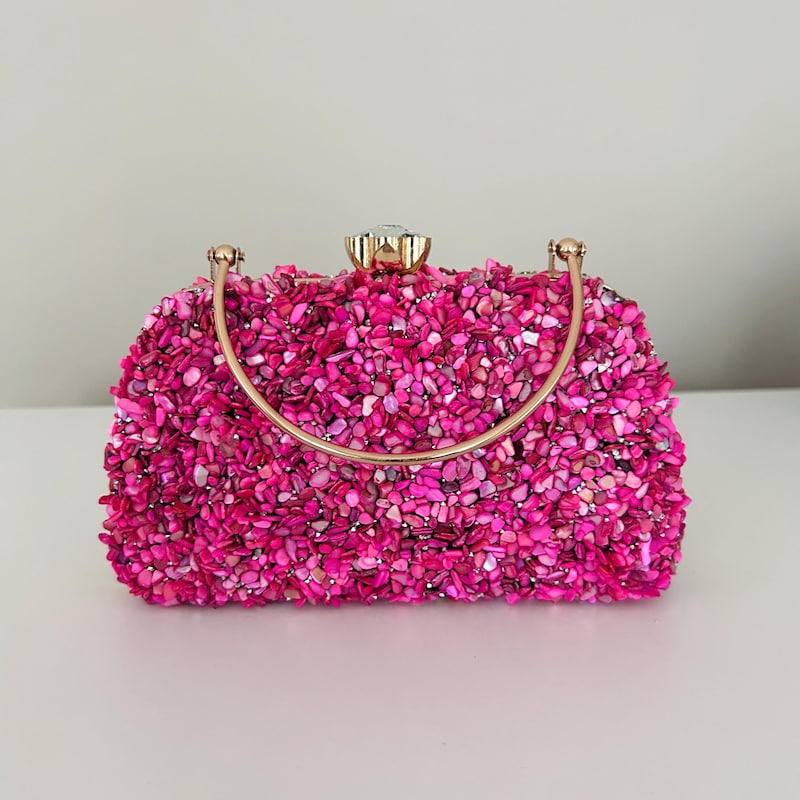 Pink Evening Bag - Etsy