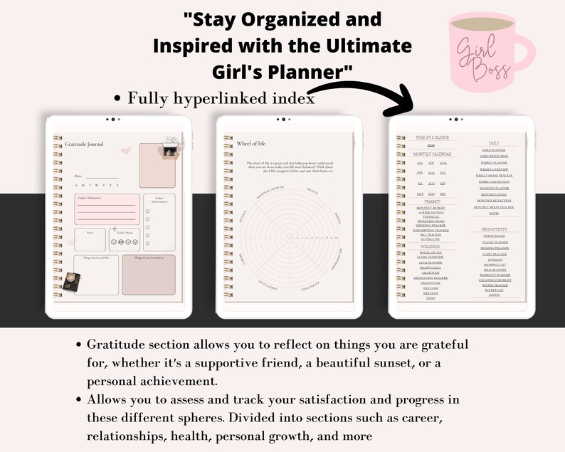 2024 Digital That Girl Planner Hyperlinked Compatible With Goodnotes ...