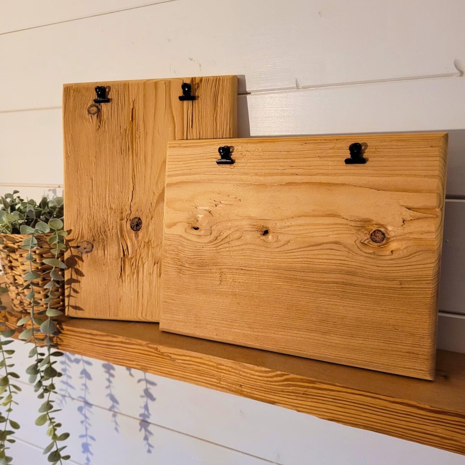 Wood Clipboard Frame | Reclaimed Wood Design | Solid Wood Wall ...