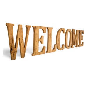 12" Rustic Wood Name Letters | Unique Reclaimed Wood Design | Solid ...