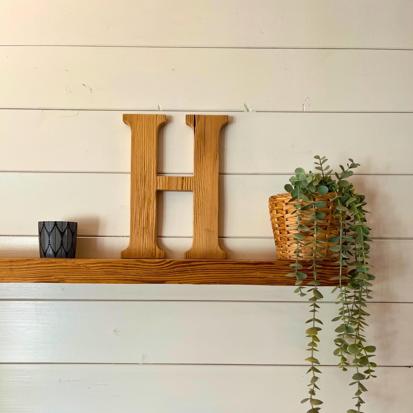 12" Rustic Wood Name Letters | Unique Reclaimed Wood Design | Solid ...