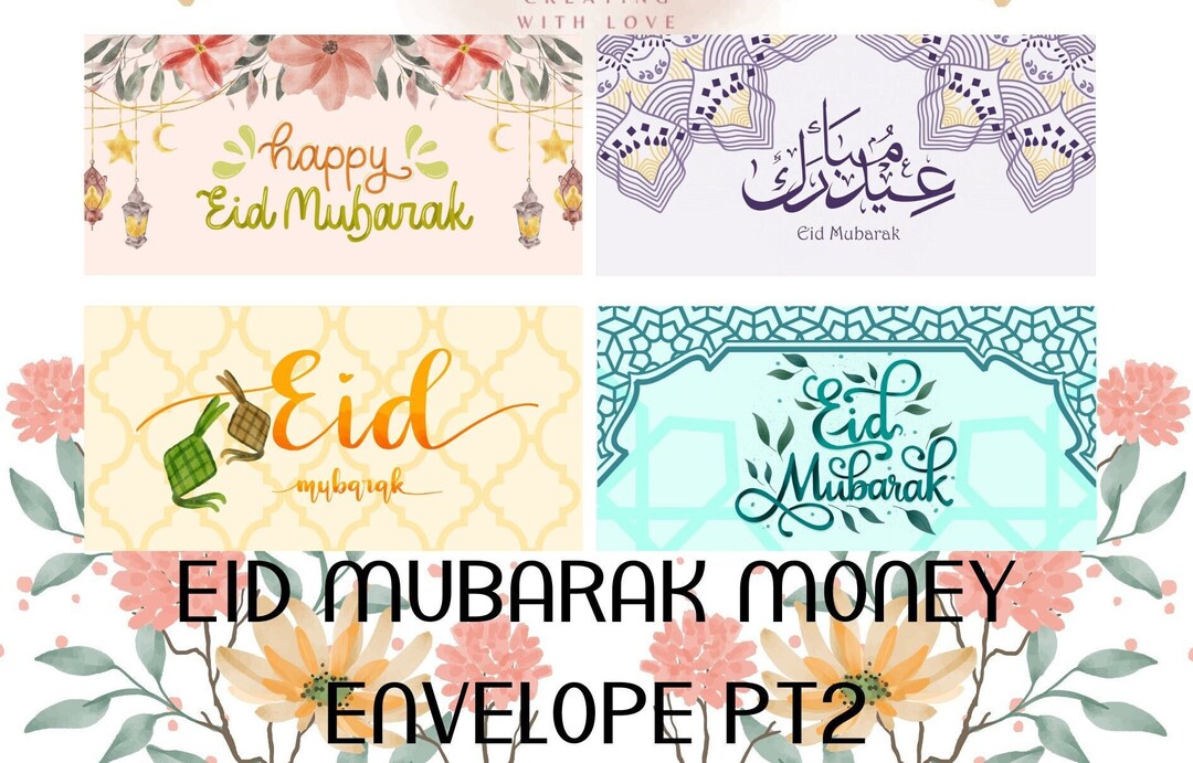 Printable Eid Mubarak Money Envelope - Pastel Edition - Etsy