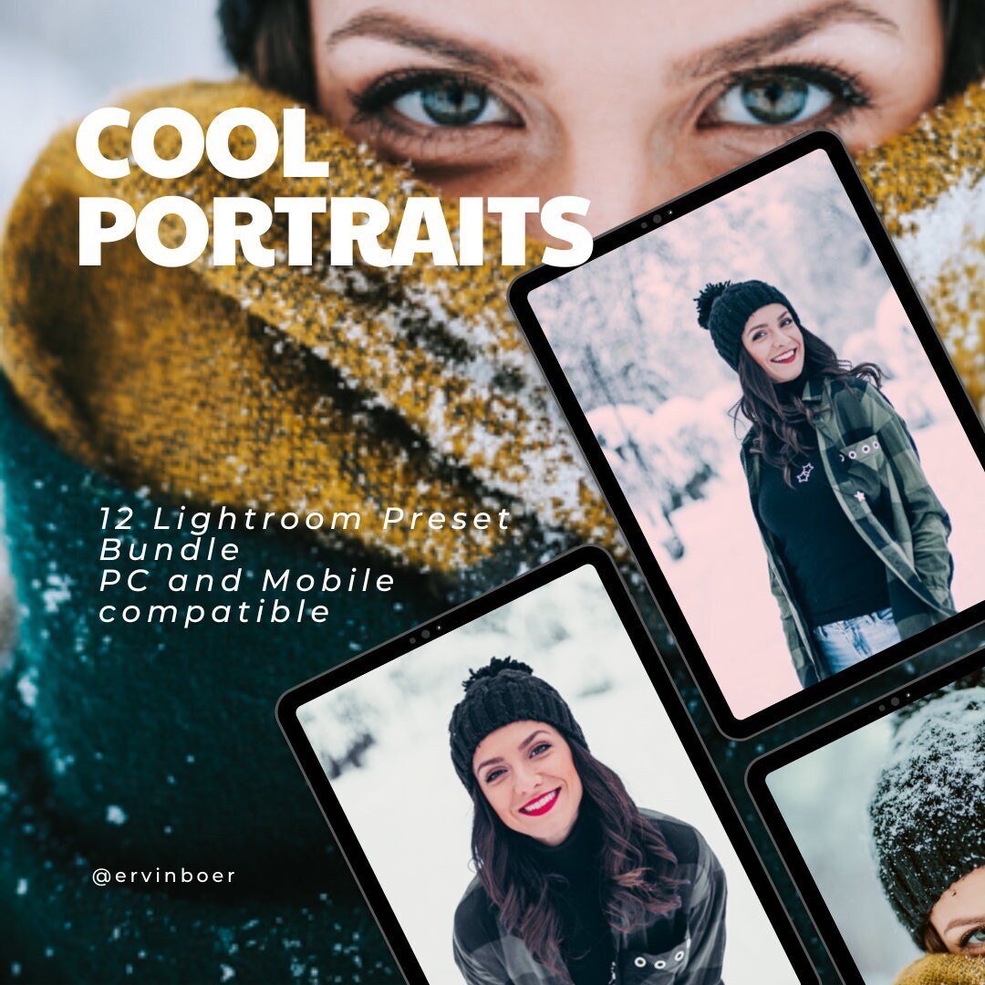 Trending Cool Portraits Lightroom Presets, 12+ Filters, Professional ...