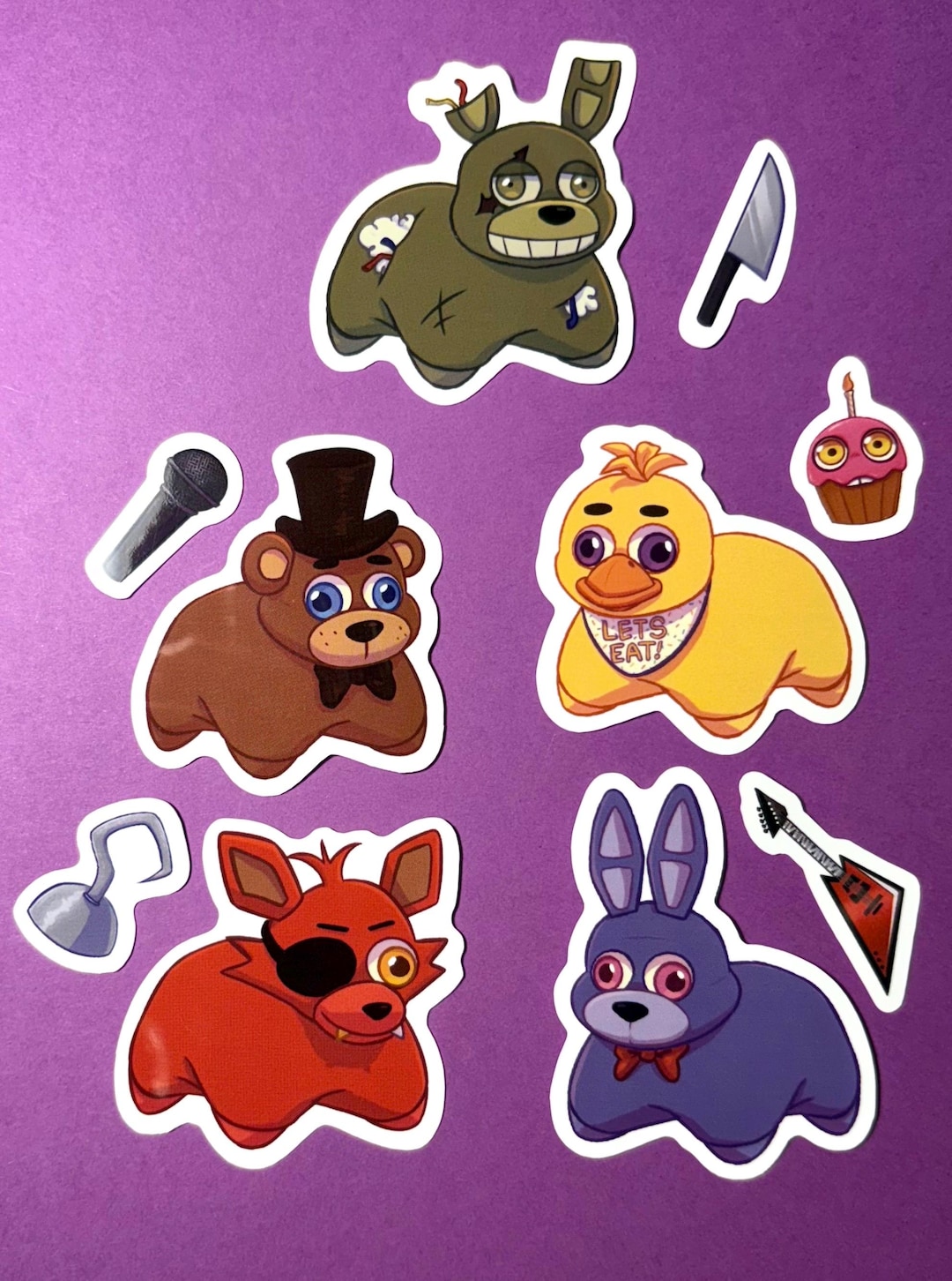 Fnaf Feddy and Friends Plushie Stickers! - Etsy