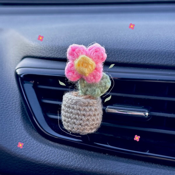 Crochet Flower for Car Vent - Etsy