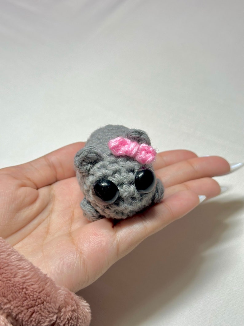 Sad Hamster Tiktok Viral Trend Meme Coquette Small Keychain Crochet ...