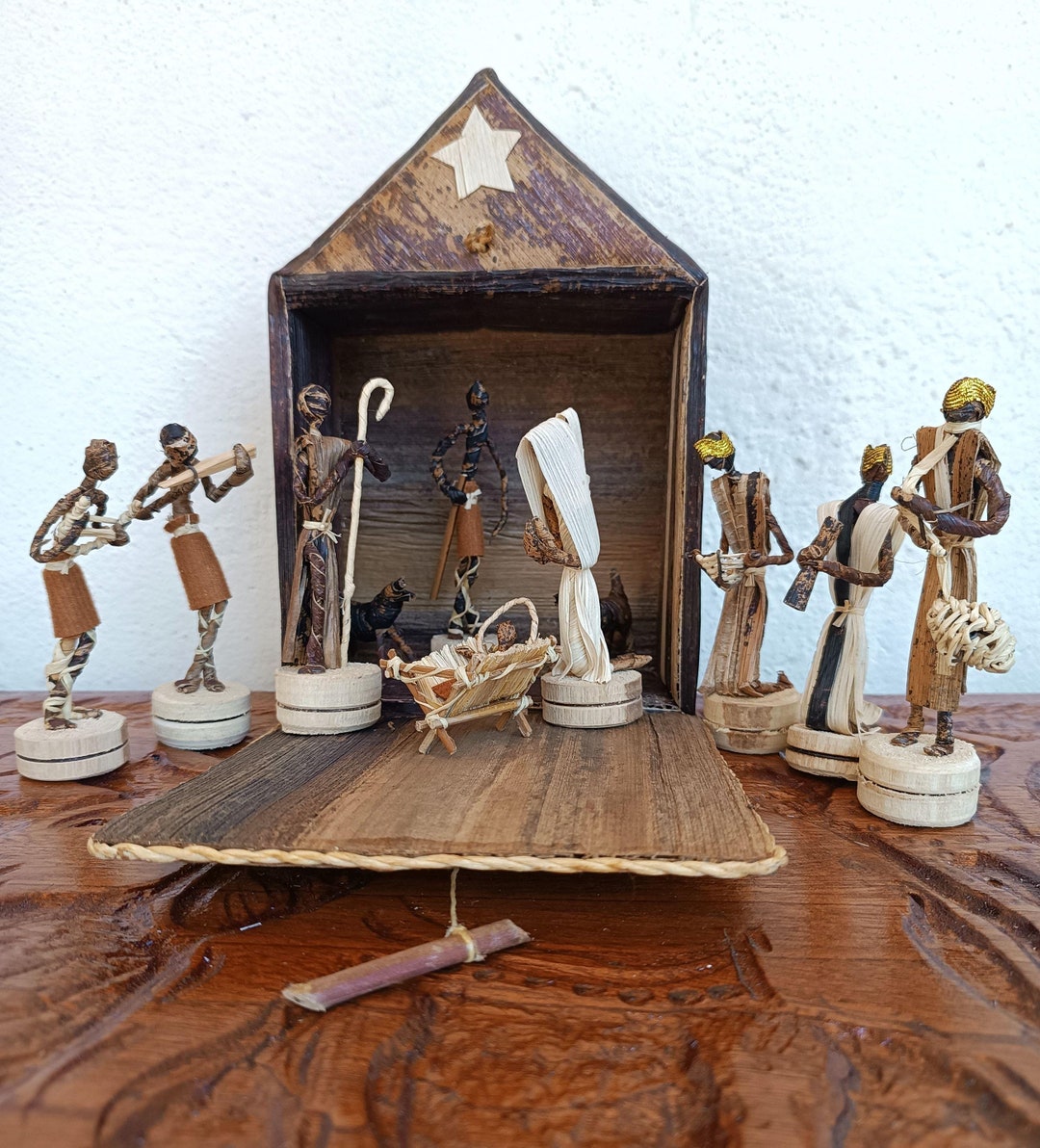 Christmas Nativity Scene, Africa Nativity Set Handmade, 12 Nativity ...