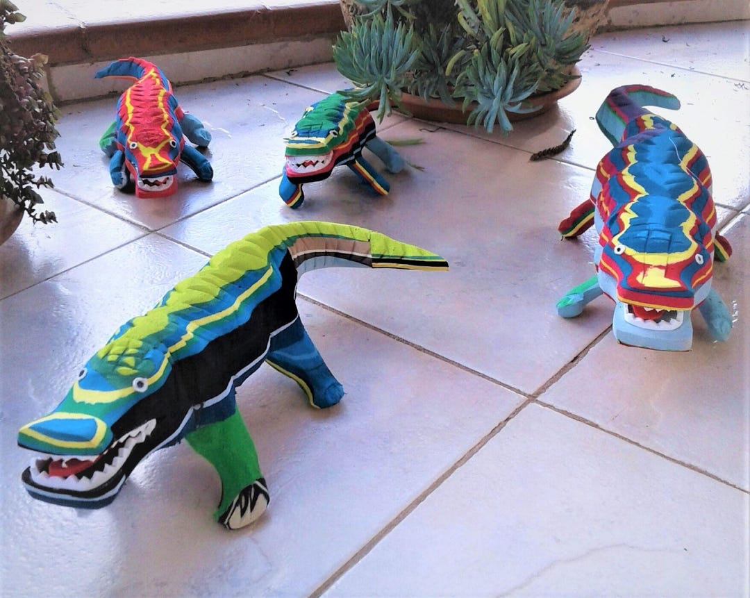 Upcycled Crocodile Figurine | Recycled Flip Flops Art - Etsy