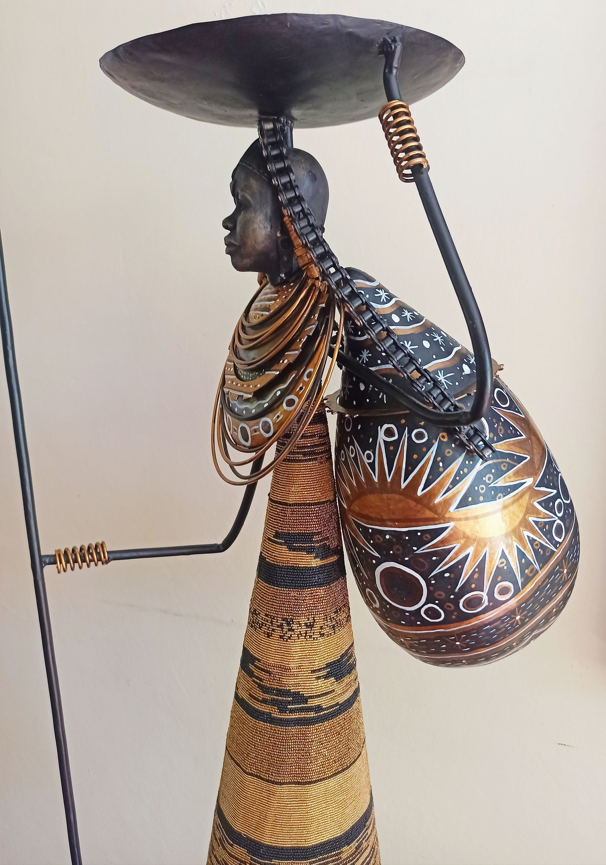 Life-size Maasai Couple Figurine Statue and Sculpture Welded Sculptures ...