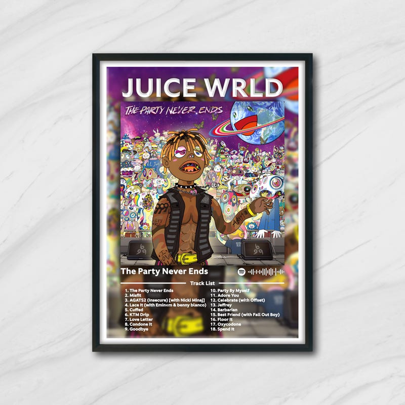 Juice Wrld Poster Wall Art Etsy