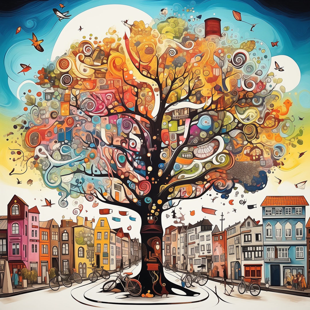 High Definition Digital Print 300 Dpi Street Art Tree Original Abstract ...