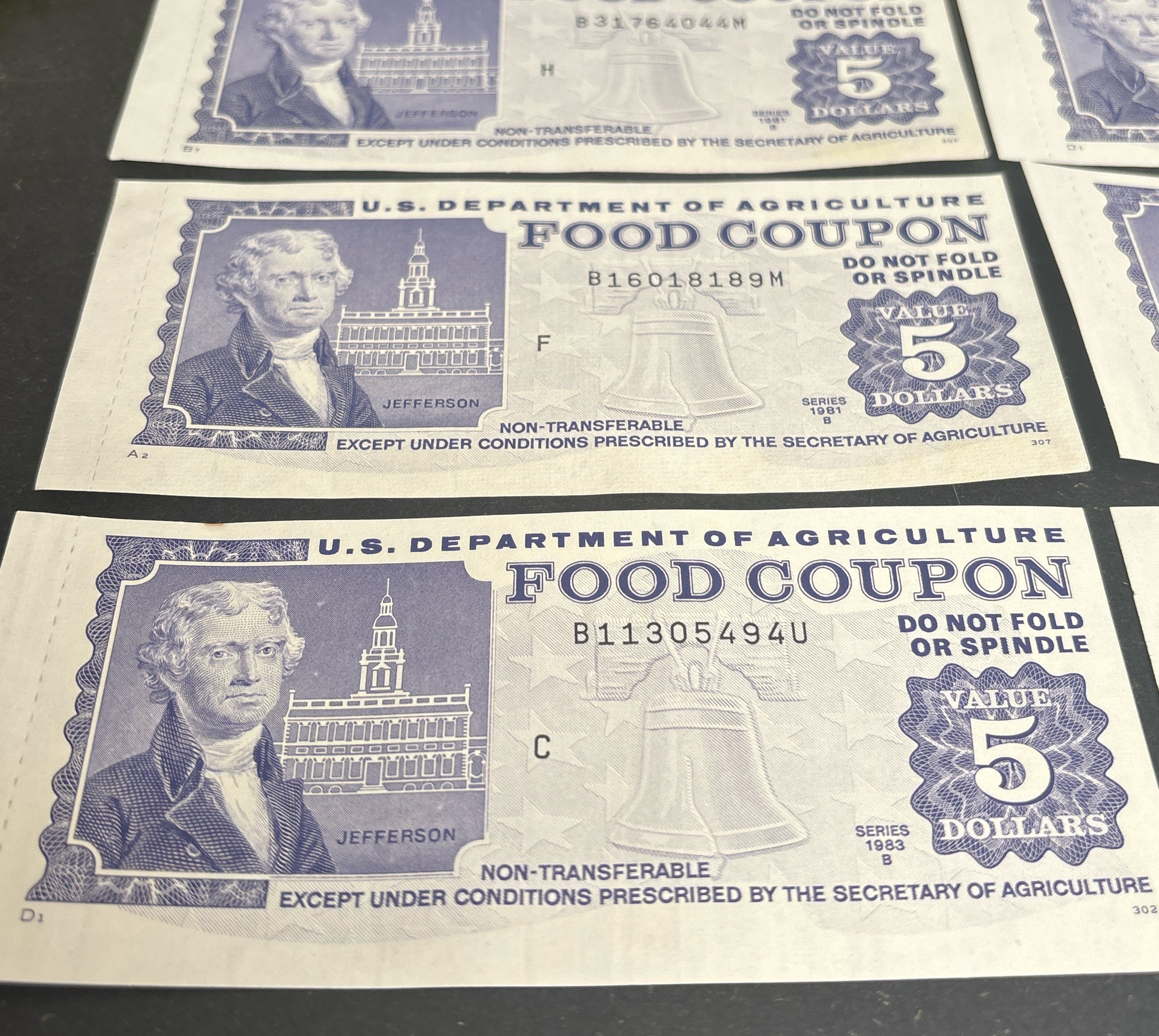 Vintage USDA Food Coupon 5 Dollar, Single Paper Food Stamp 1976-1991 ...