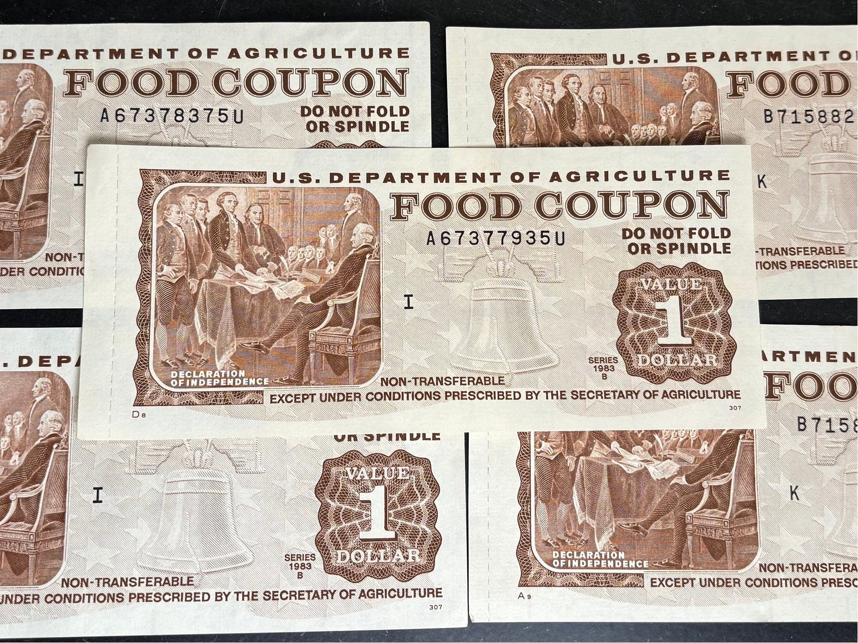Vintage USDA Food Coupon 1 Dollar, Single Paper Food Stamp 1976-1991 ...