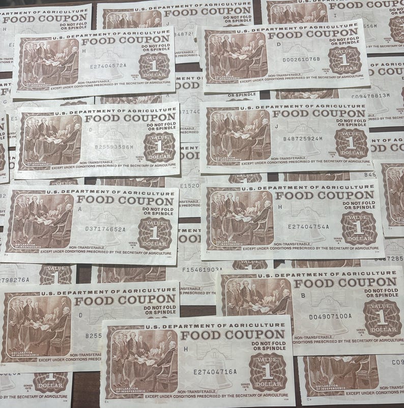 Vintage 1970s-1980s USDA Food Coupon, 1 Dollar Collectible Currency - Etsy