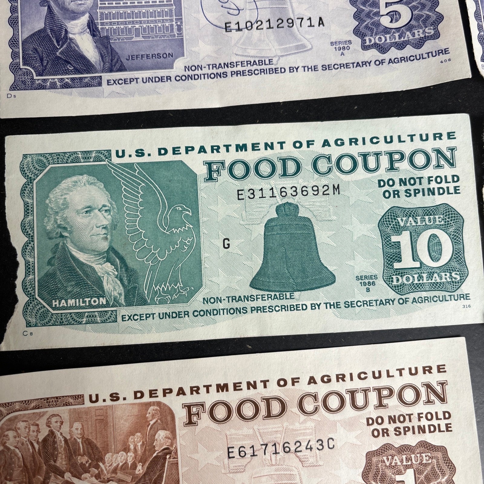 Vintage USDA Food Stamps: 1976-1990 Circulated Full Note All ...