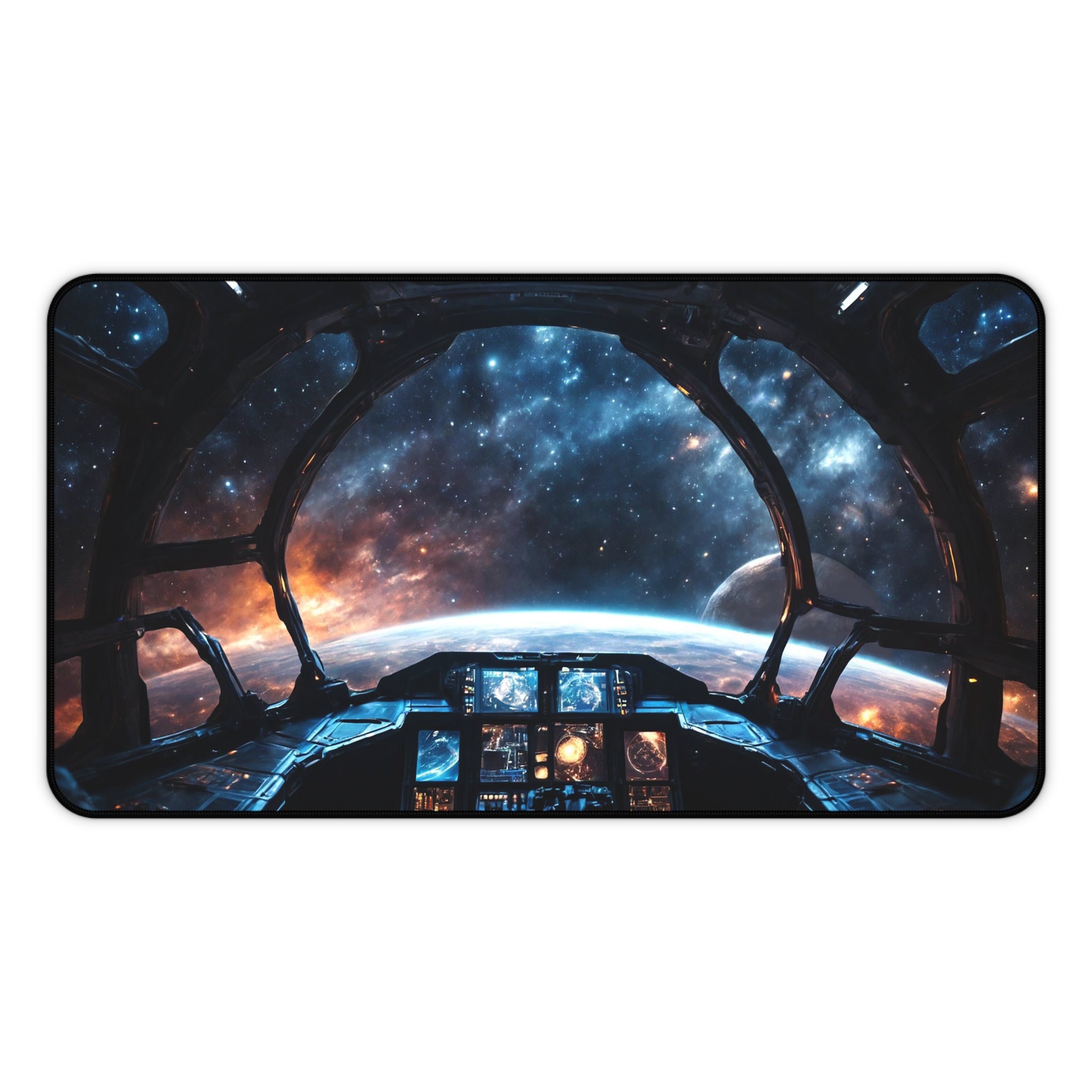 Starship Cockpit View, Desk Mat, Space Scene Mat, Starship Mat ...
