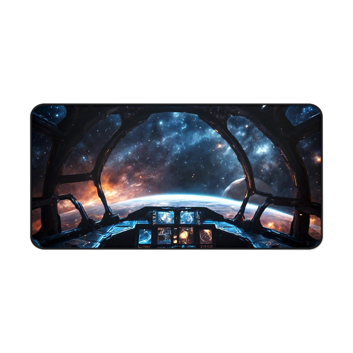 Starship Cockpit View, Desk Mat, Space Scene Mat, Starship Mat ...