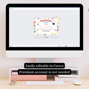 Editable Preschool Diploma | Printable Kindergarten Graduation Diploma ...