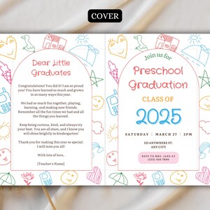 Preschool Graduation Program Template | Editable Pre-k Graduation ...